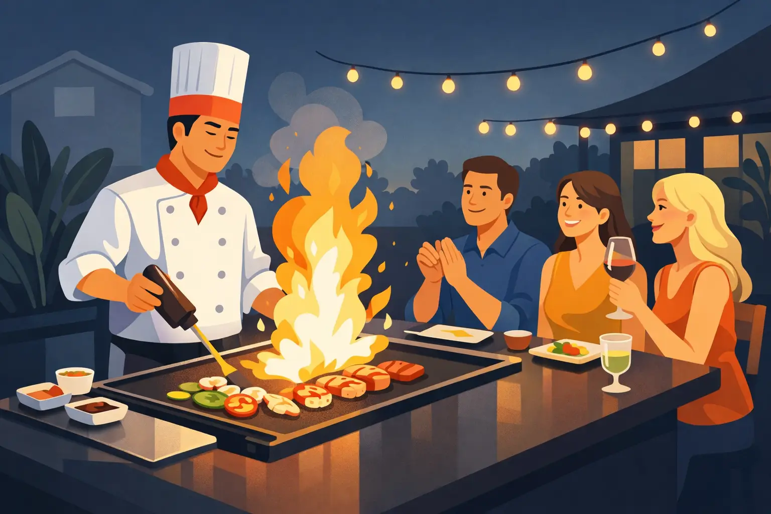 Hire Hibachi Chef Near Me for Home Parties - Hibachi on Backyard